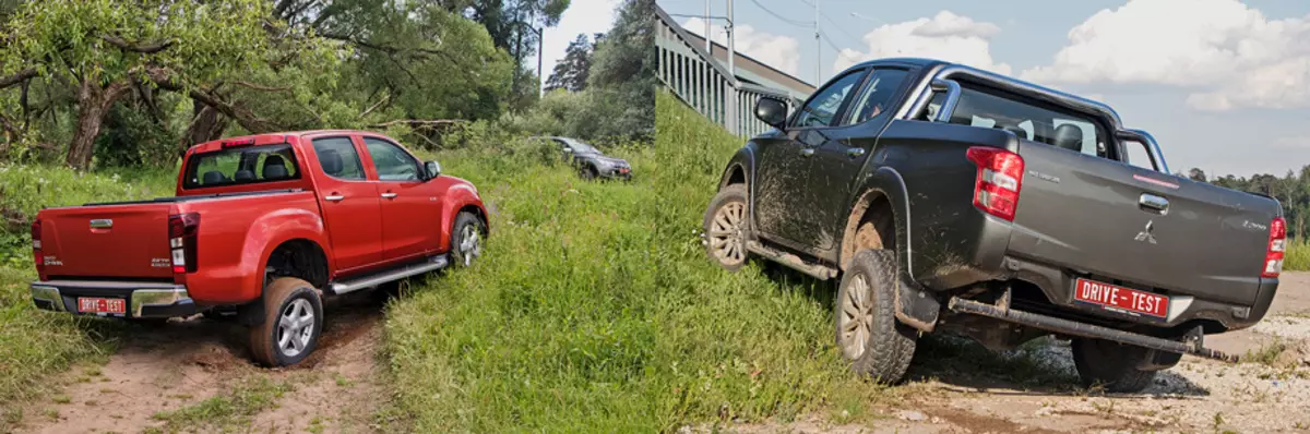 Nós corremos da cidade nos pickups isuzu d-max e mitsubishi l200 1209_18