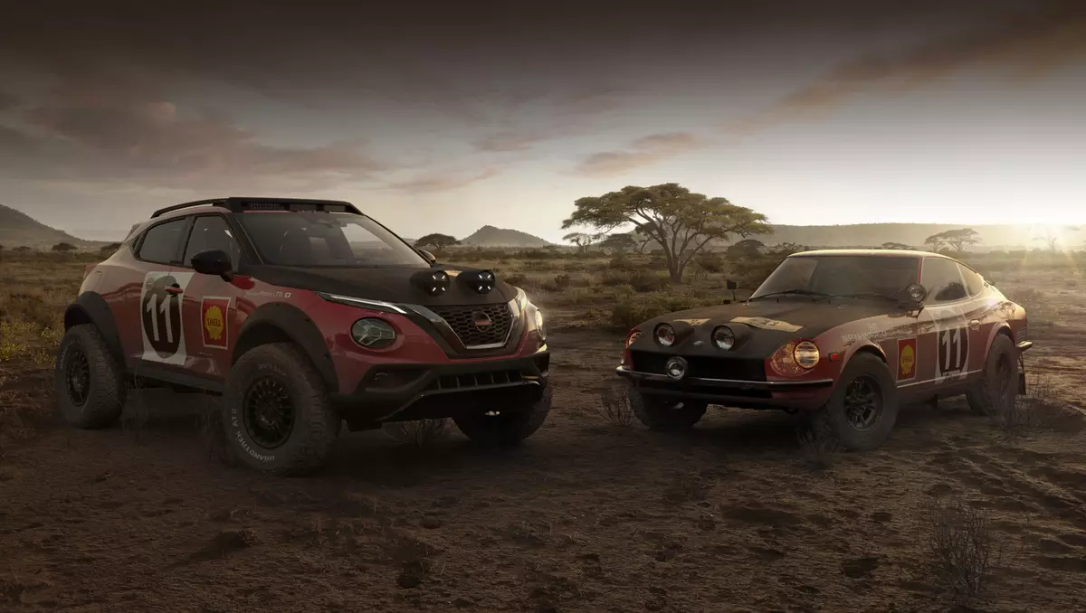 Nissan juke Rally Tributen, déi op enger neier Kraaftplanz ugemellt hunn