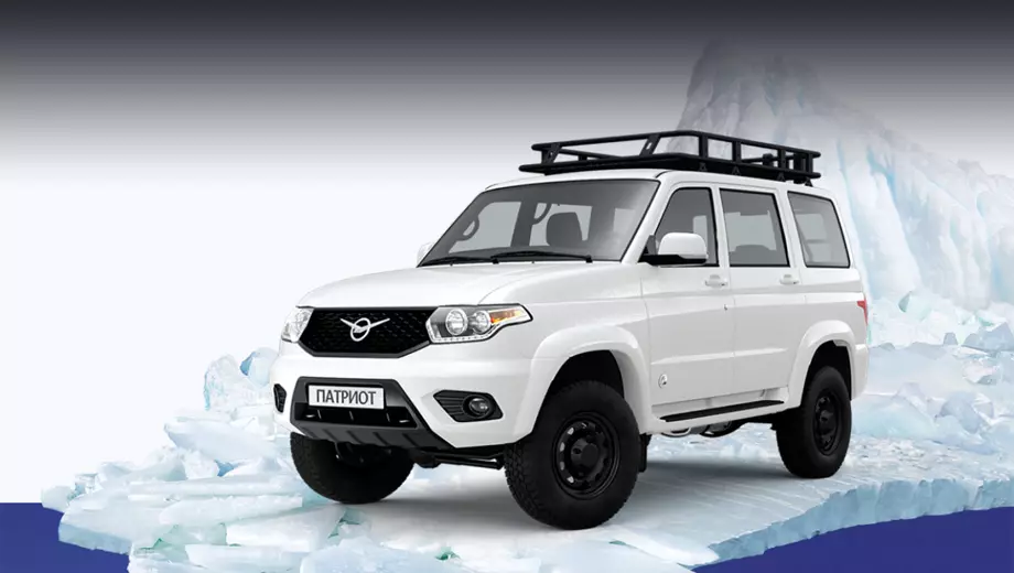 Kuzenguruka SUV UAZI Parriot Antarctic Edition izaba igarukira