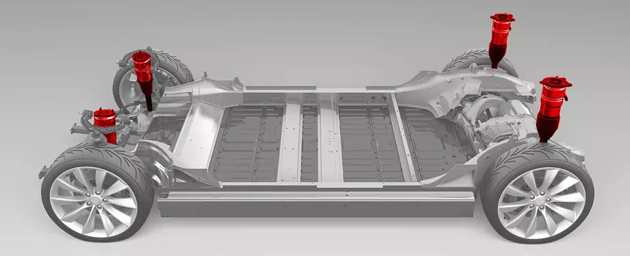 Tesla Ibilgailu elektrikoek titaniozko beheko babesa jaso zuten 15580_1