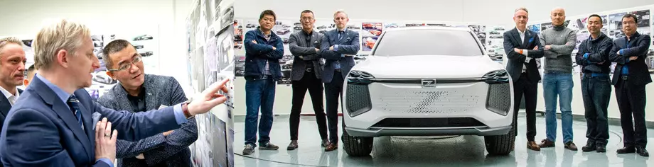 La firma de Zotye tomó el liderazgo de los diseñadores europeos.