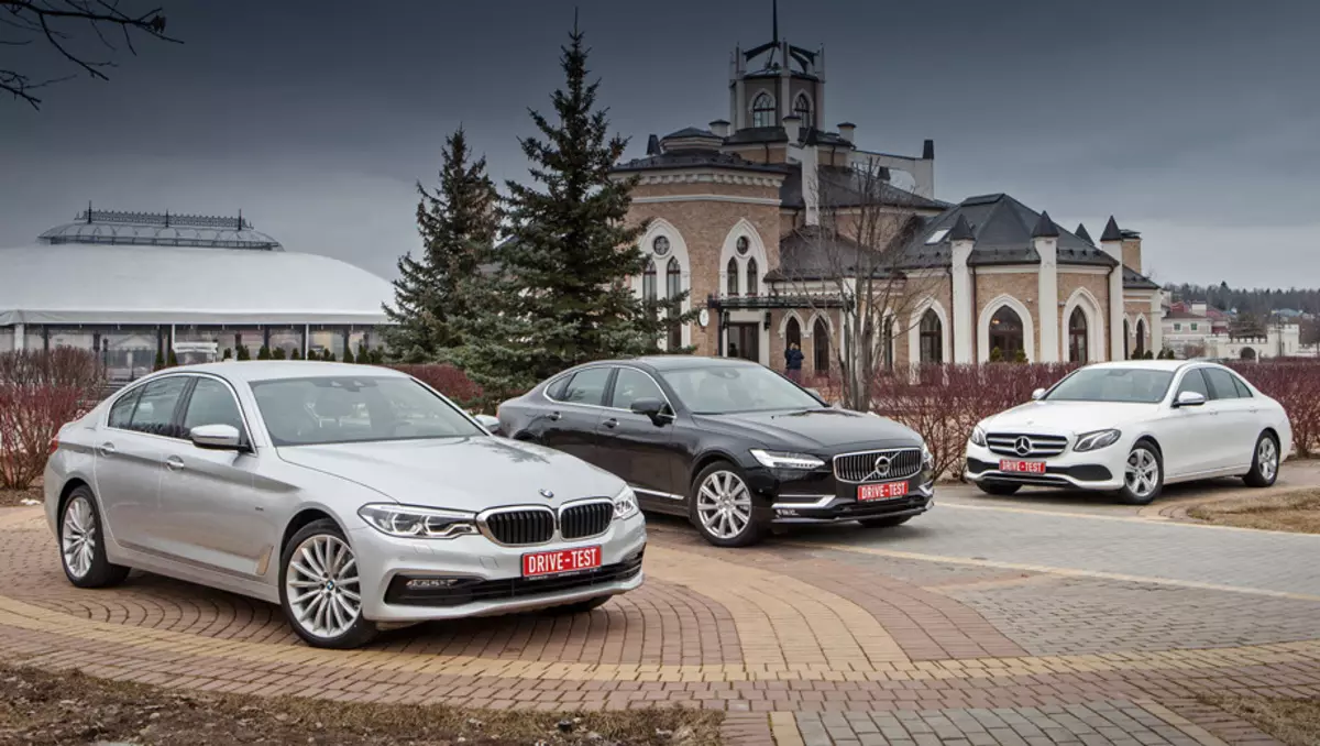 Examine a BMW Fifth Series, Volvo S90 e Mercedes E-Class