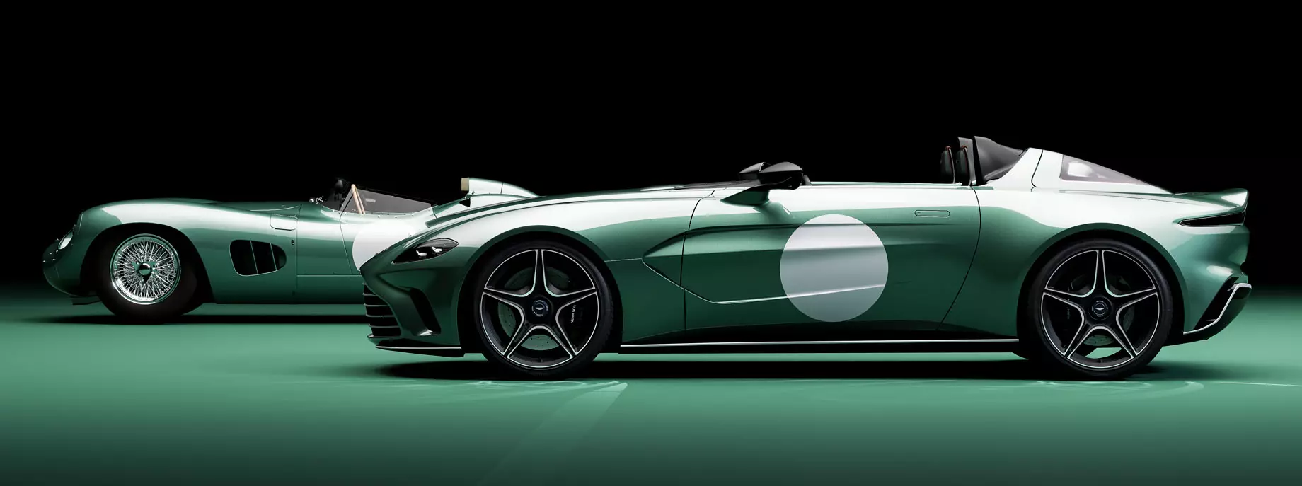 Speedster Aston Martin V12 wedi'i addasu yn DBR1 Commational Arbennig