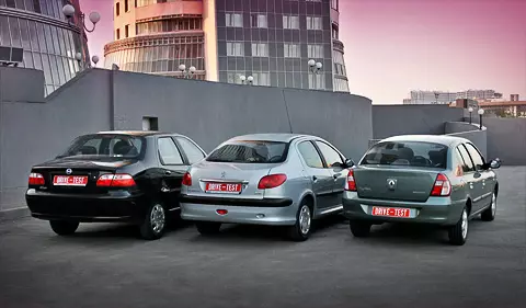 Sedanele disponibile FIAT Albea, Peugeot 206 și Renault Simbol