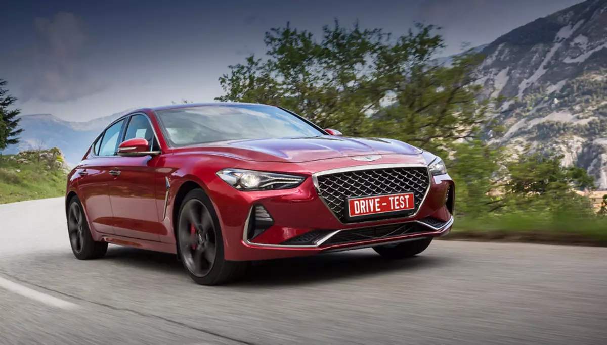 Ацэньваем седан Genesis G70 з аглядкай на рэдакцыйны Stinger