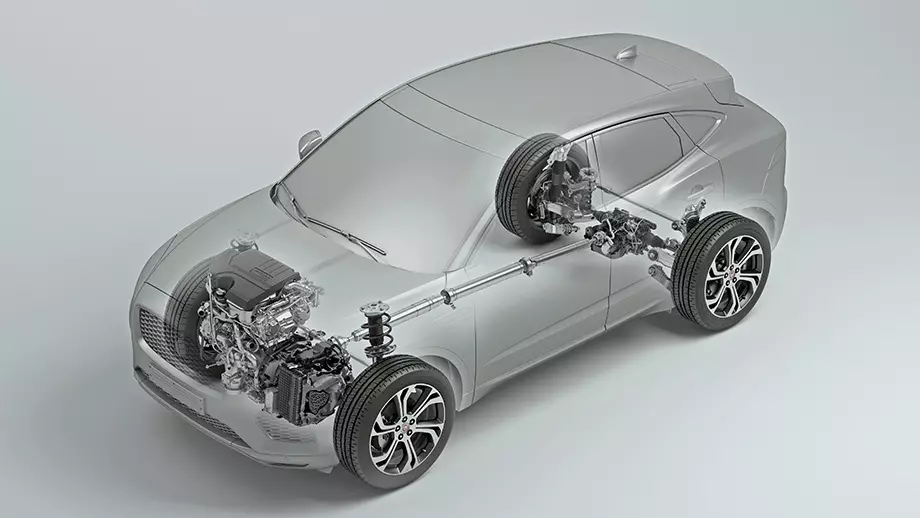 Korrekt déi fett Leit vum kompakten Crossover Jaguar E-Tempo 889_9